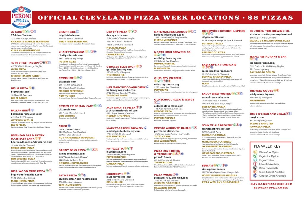 Cleveland Pizza Week · November 6-12, 2023